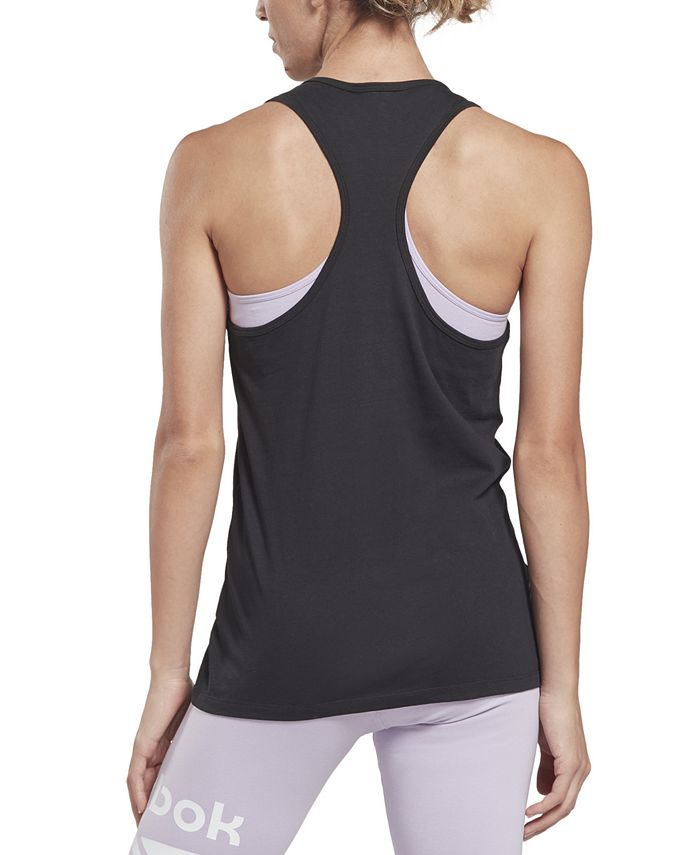Reebok Women's Vector Graphic Logo Racerback Tank Top - Macy's