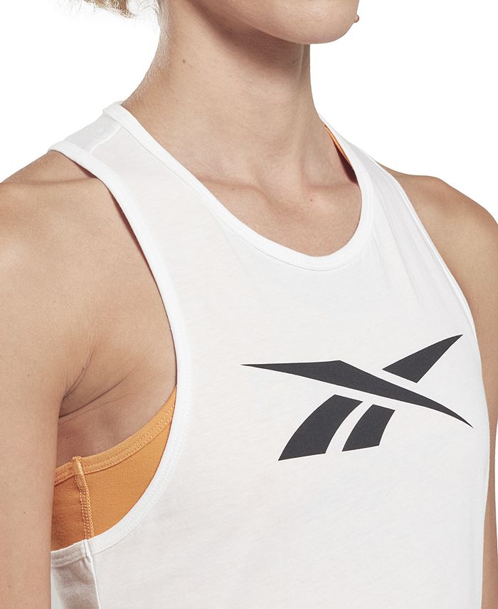Reebok Women's Vector Graphic Logo Racerback Tank Top - Macy's