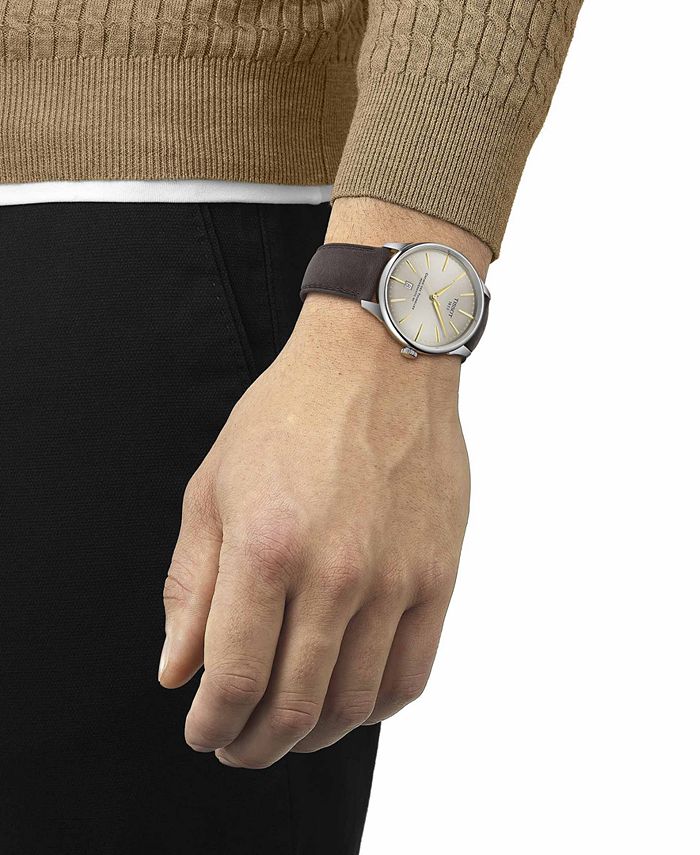 Tissot Men's Swiss Automatic Chemin des Tourelles Powermatic 80 Green ...