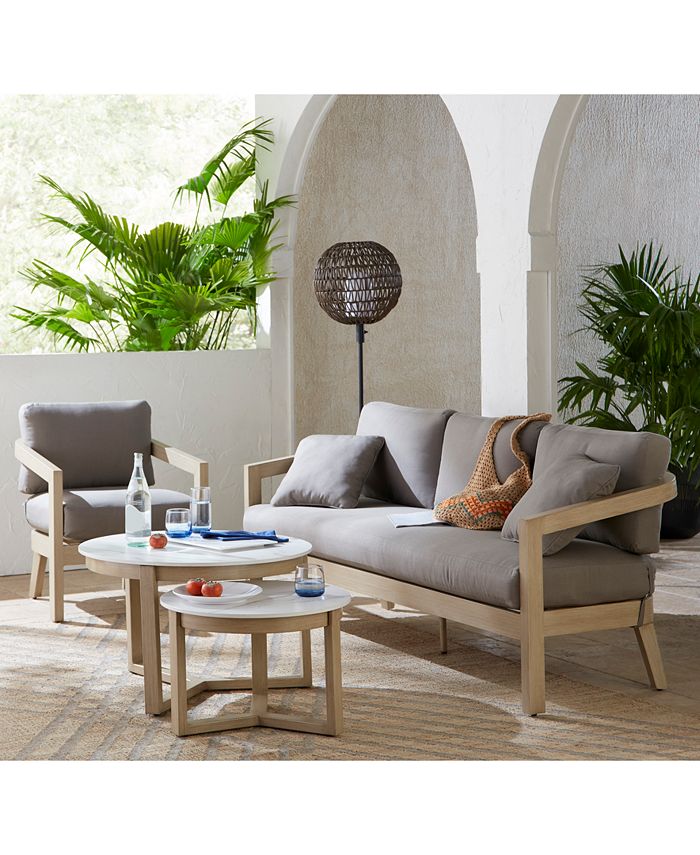 Agio Reid Outdoor Nesting Porcelain Top Coffee Tables (30" + 23 ...