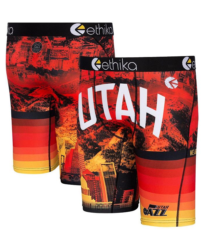 Ethika Men's Black, Red Utah Jazz 2021/22 City Edition Boxer Briefs ...