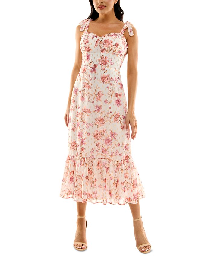 City Studios Juniors' Sweetheart-Neck Smocked-Back Dress - Macy's