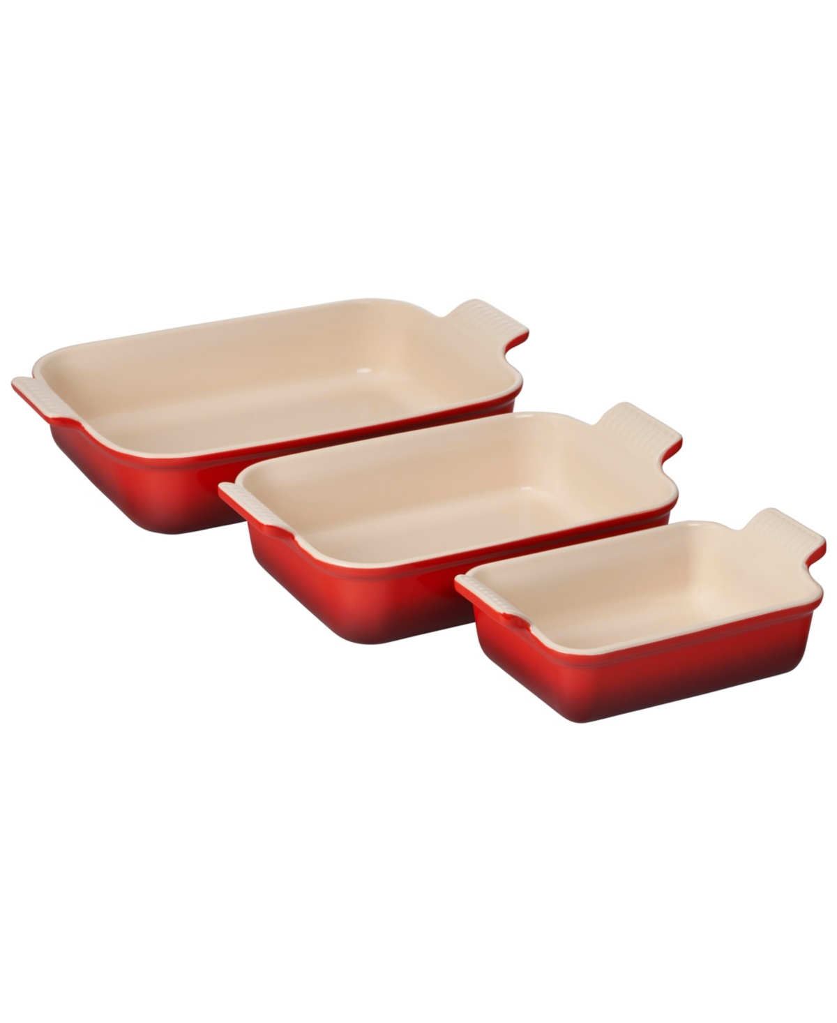 Click here for Le Creuset Set of 3 Heritage Bakers - Cerise prices