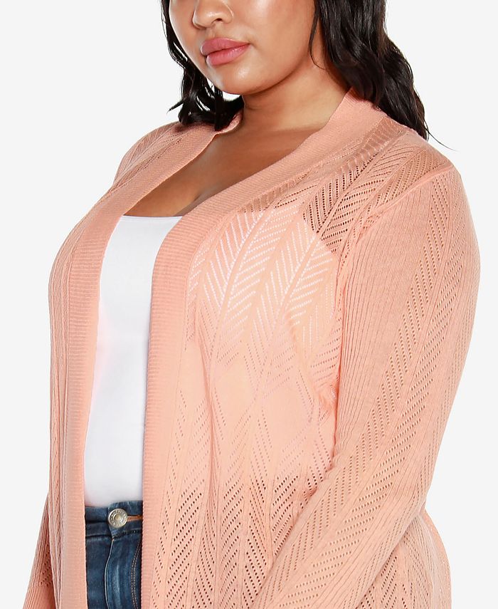 Belldini Plus Size Lightweight Duster Cardigan Sweater - Macy's