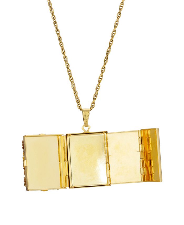 2028 Glass 3 Fold Locket Necklace - Macy's