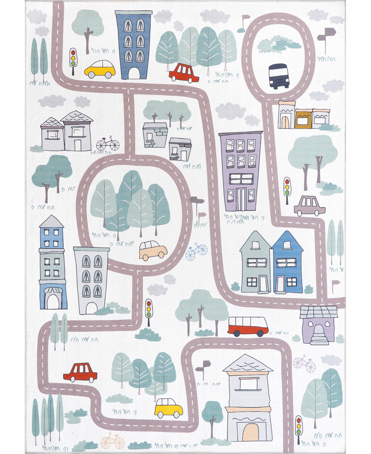 Click here for nuLoom Felix Chalea Kids Town Washable 5 x 8 Area... prices