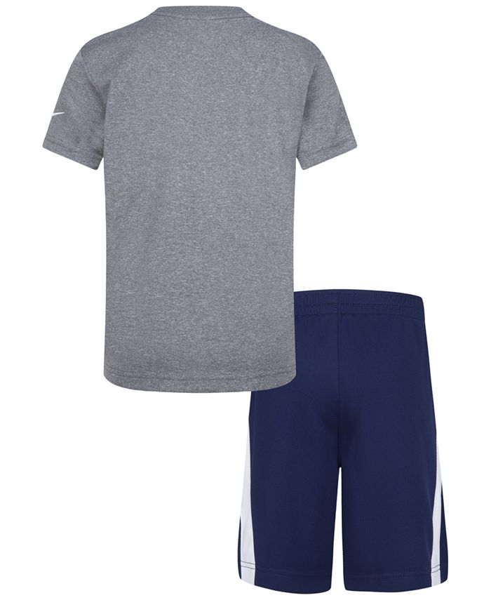 Nike Little Boys Tri-Color T-shirt and Shorts Set - Macy's