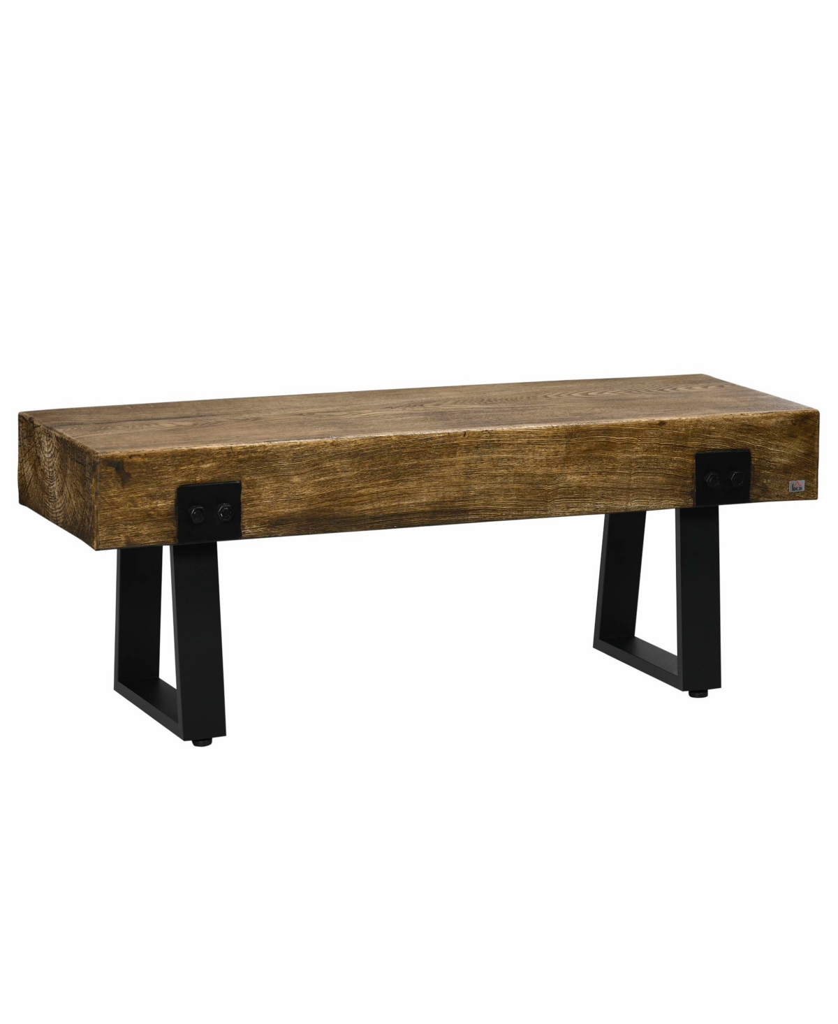 Click here for Homcom Garden Bench with Metal Legs  Rustic Wood E... prices