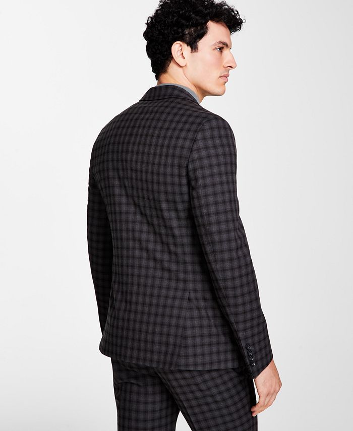 Bar III Men's Skinny-Fit Check Suit Jacket, Created for Macy's - Macy's