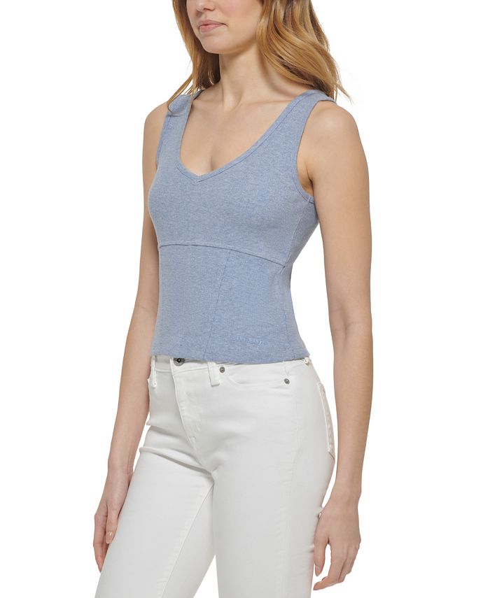 DKNY Jeans Women's Ribbed Structured Tank Top - Macy's