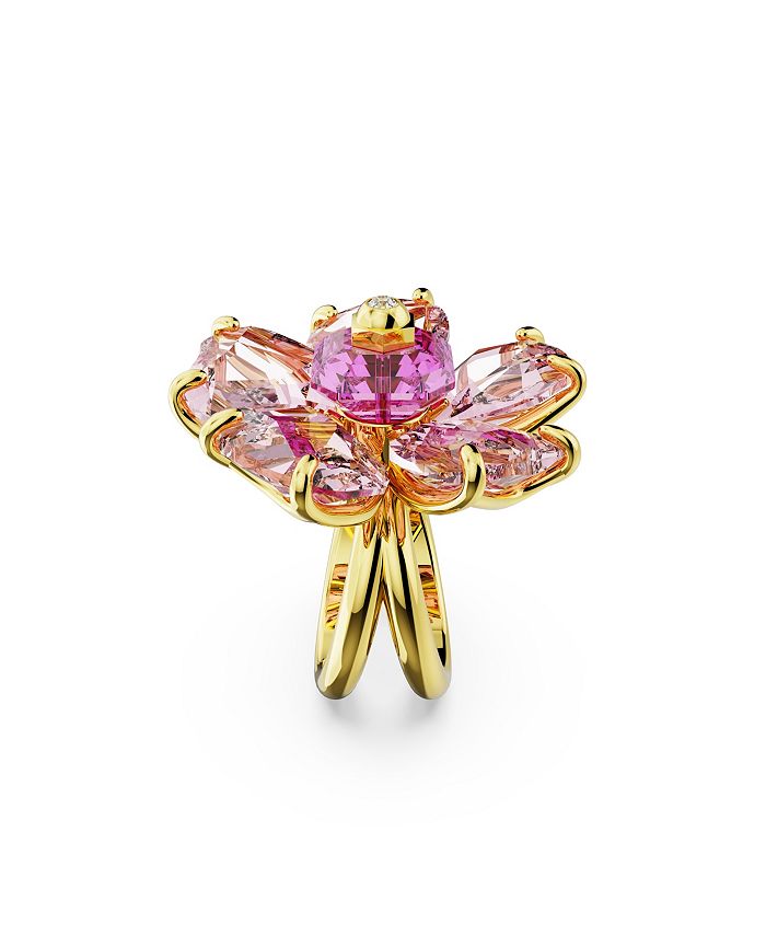 Swarovski Crystal Flower Pink Florere Cocktail Ring - Macy's