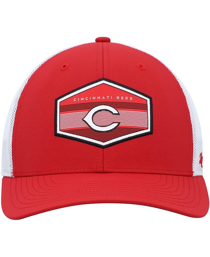 '47 Brand Men's Red, White Cincinnati Reds Burgess Trucker Snapback Hat ...