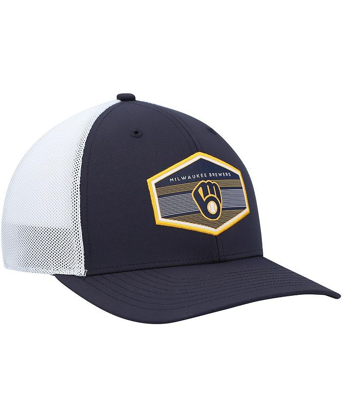'47 Brand Men's Navy, White Milwaukee Brewers Burgess Trucker Snapback ...
