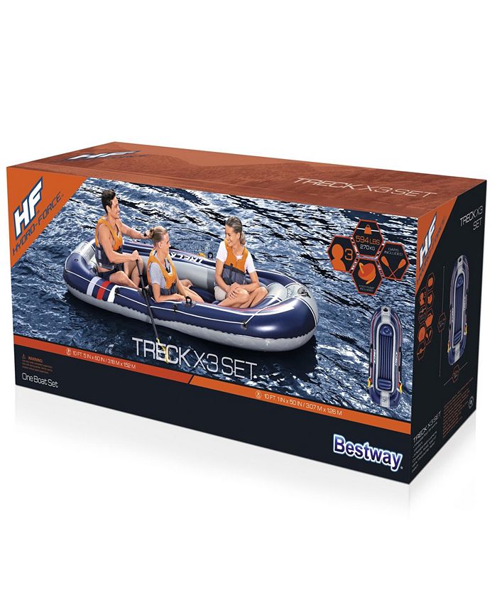 Hydro-Force Treck X3 Blue And Grey Inflatable Raft Set - Macy's