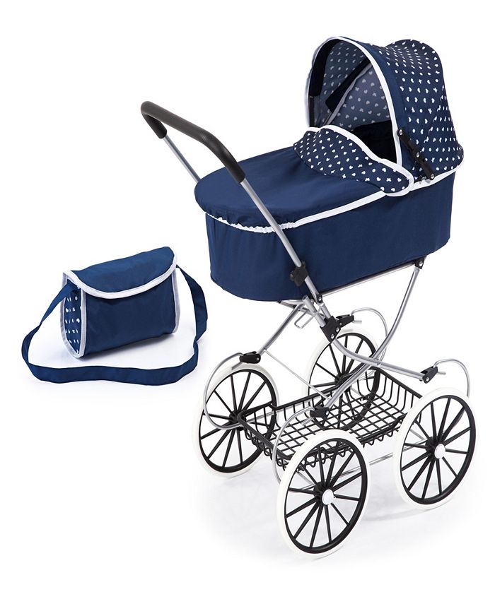 Bayer Design Dolls Classic Blue White Deluxe Pram - Macy's