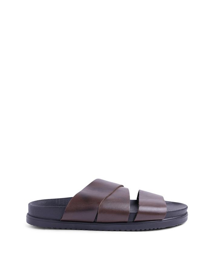 Bruno Magli Men's San Remo Leather Slide Sandals - Macy's