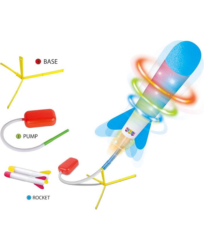 Play22usa Toy Rocket Launcher LED - Jump Rocket Set Includes 6 Rockets ...