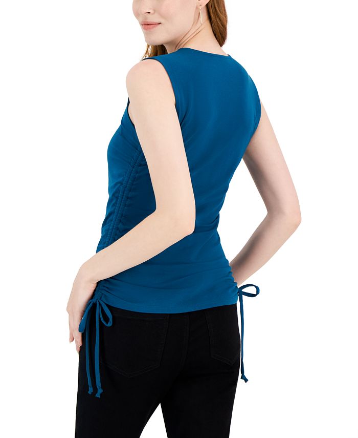 I.N.C. International Concepts Women's Ruched V-Neck Crossover Top ...