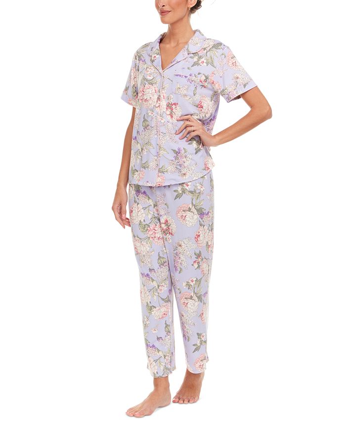 Flora by Flora Nikrooz Women's 2-Pc. Annie Floral Pajamas Set & Reviews ...