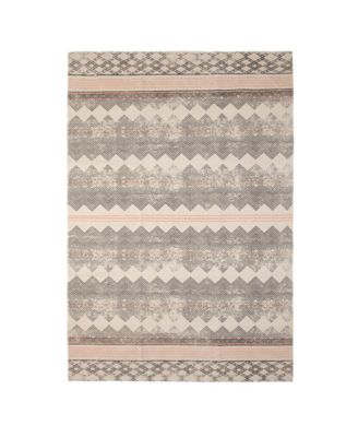 French Connection Stonewash Printed Cotton Boris Strawberry Accent Rug ...