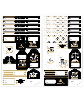 Big Dot of Happiness Law School Grad Assorted Lawyer To & From Stickers ...