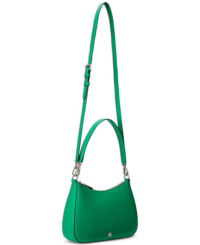 Lauren Ralph Lauren Crosshatch Leather Medium Danni Shoulder Bag - Macy's