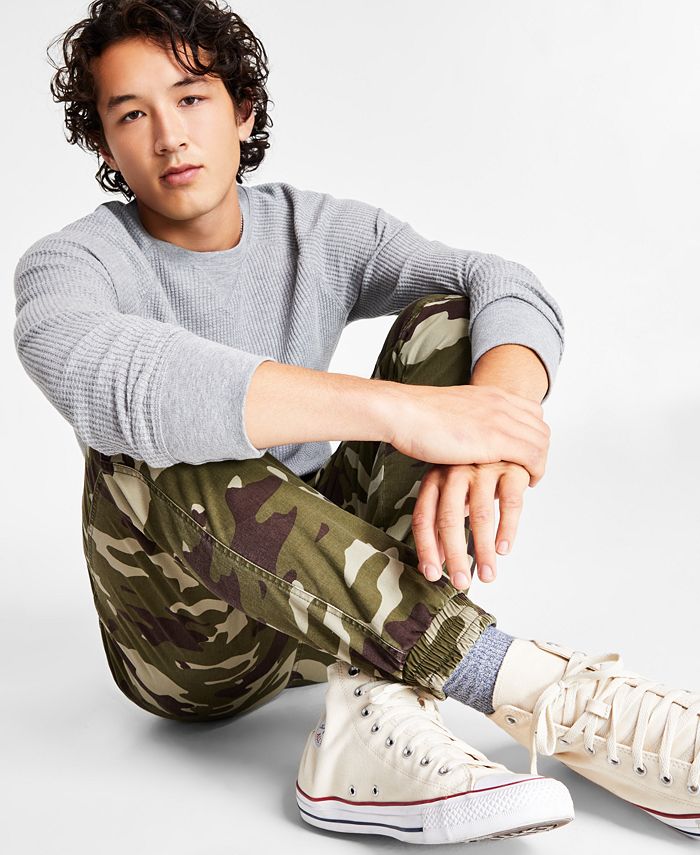 Sun + Stone Men's Articulated Camo Jogger Pants, Created for Macy's ...