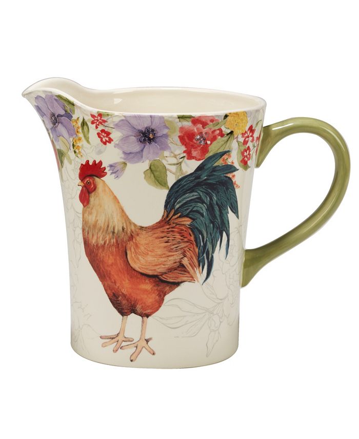 Certified International Floral Rooster Pitcher - Macy's
