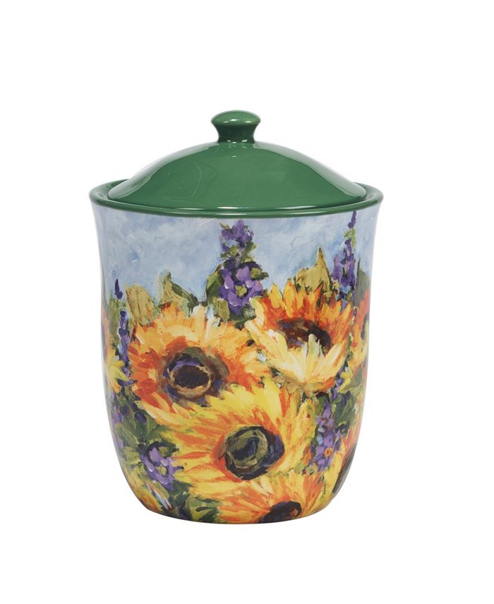 Certified International Sunflower Bouquet Canister Set 3-Pc - Macy's