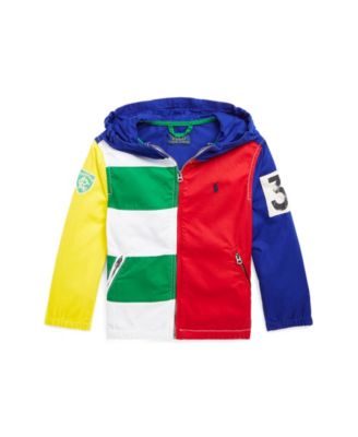 Toddler and Little Boys Color-Blocked Cotton Hooded Jacket