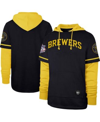 Men's '47 Brand Navy Milwaukee Brewers Trifecta Shortstop Pullover ...