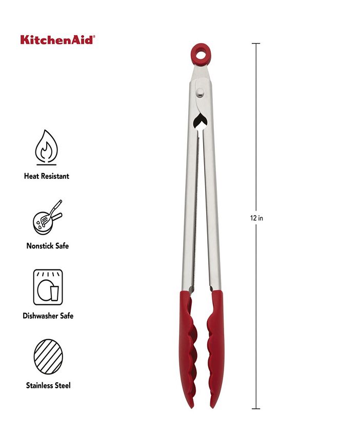 KitchenAid Silicone Stainless Steel Tongs - Macy's