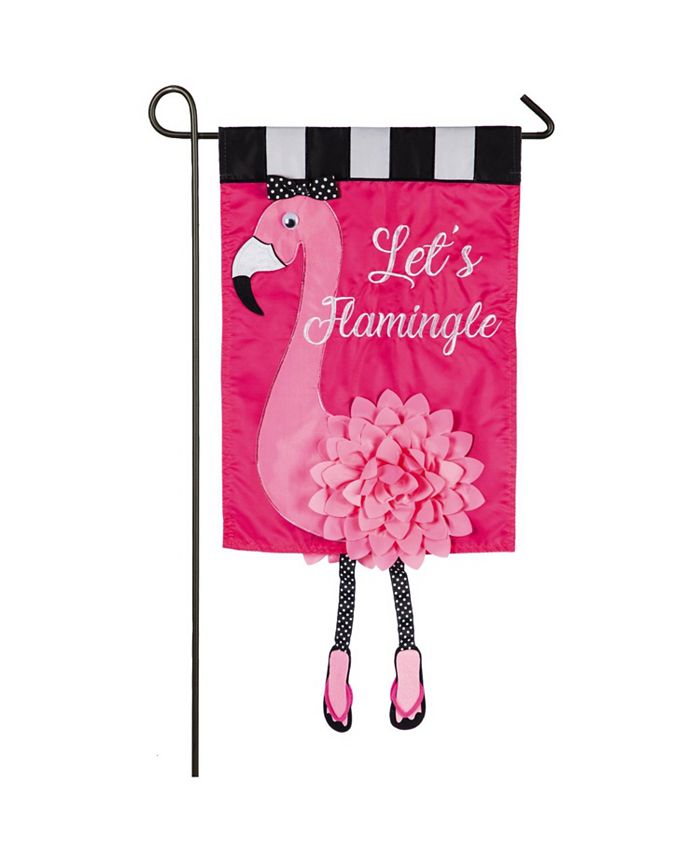 Evergreen Flag Let's Flamingle Garden Applique Flag - Macy's