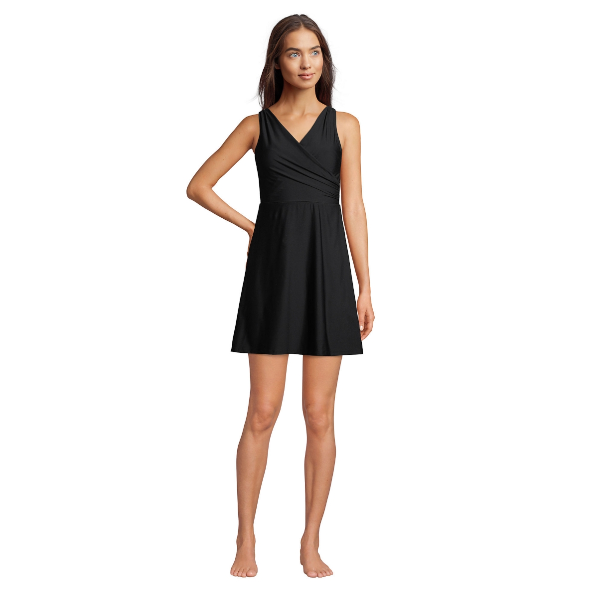 Click here for Lands End Womens Tummy Control Surplice Wrap Swim... prices