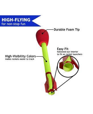 Foam-Tipped Rocket Launcher Refills Compatible with Stomp Rocket Ultra ...