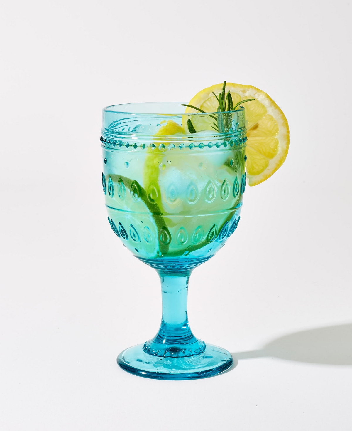 Click here for Euro Ceramica Fez Wine Glasses  Set of 4 - Turquoi... prices