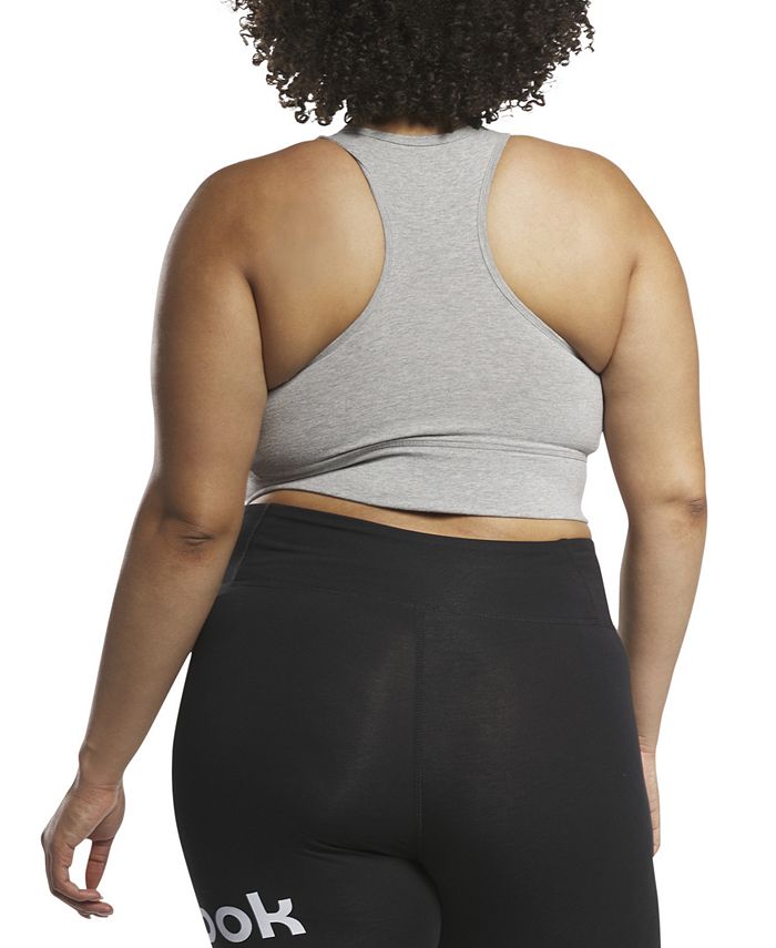 Reebok Plus Size Racerback Low Impact Sports Bra - Macy's