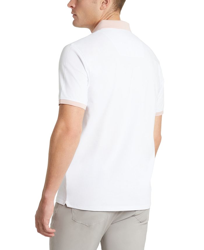 Kenneth Cole Men's Solid Button Placket Polo Shirt - Macy's