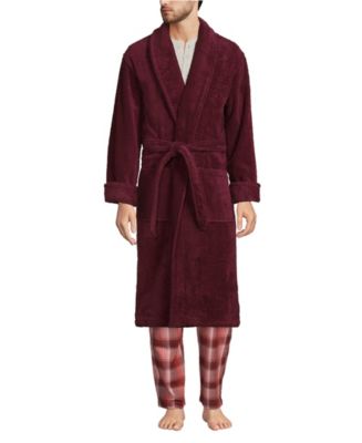 Lands' End Men's Calf Length Turkish Terry Robe - Macy's