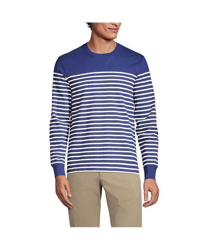 Lands' End Men's Long Sleeve Rugby Crew Tee - Macy's