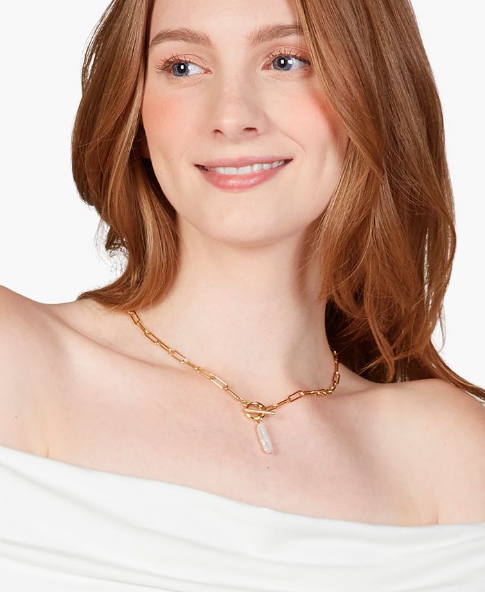 brook & york 14K Gold-Plated Baroque Cultured Pearl Lola Long Charm - Macy's