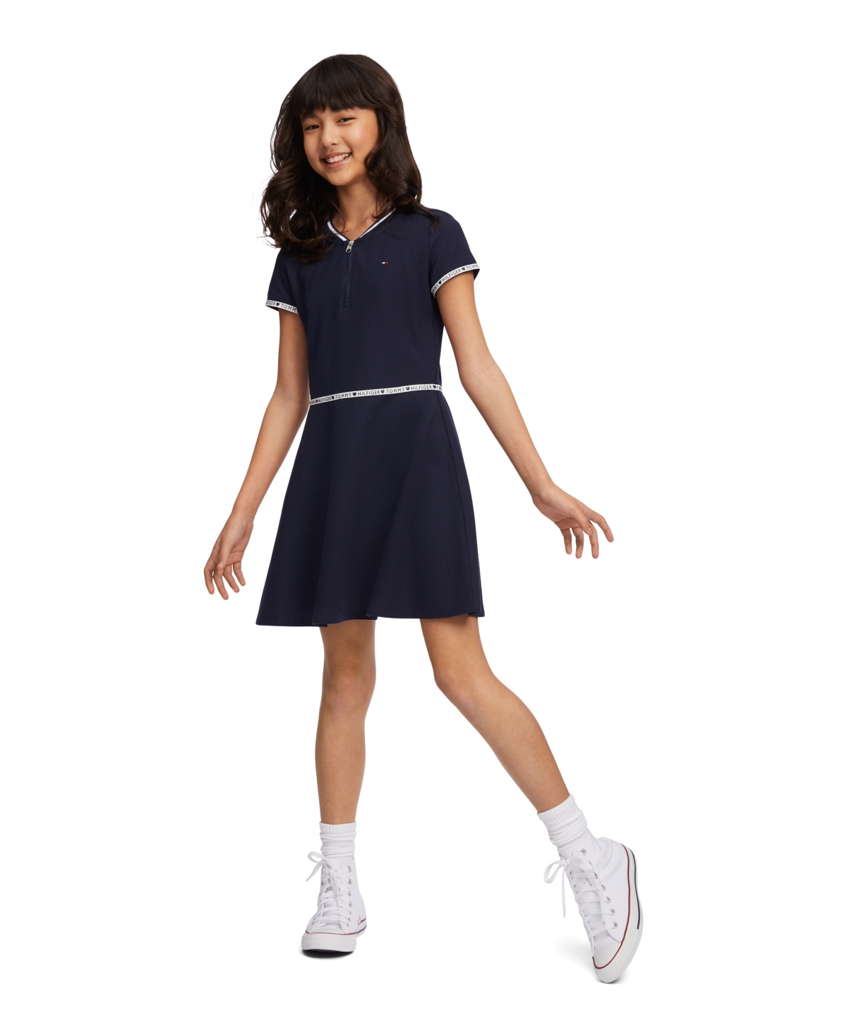 Click here for Tommy Hilfiger Little Girls Quarter Zip Dress - Na... prices