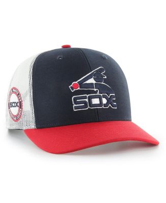 Men's '47 Brand Navy, Red Chicago White Sox Sidenote Trucker Snapback ...