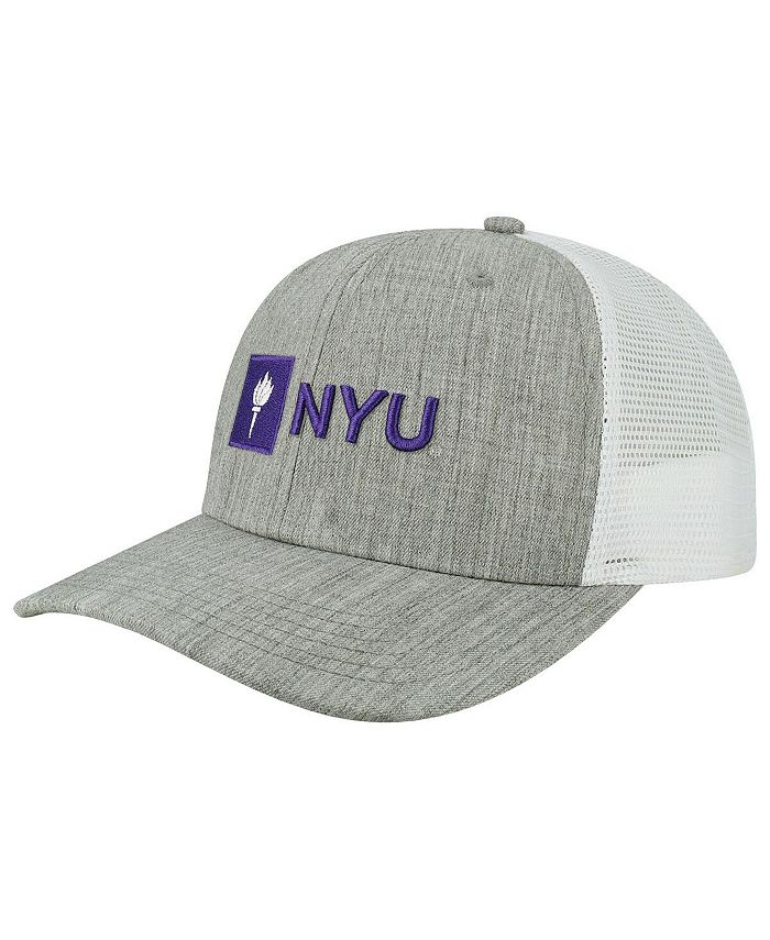 Legacy Athletic Men's Heather Gray, White NYU Violets The Champ Trucker ...