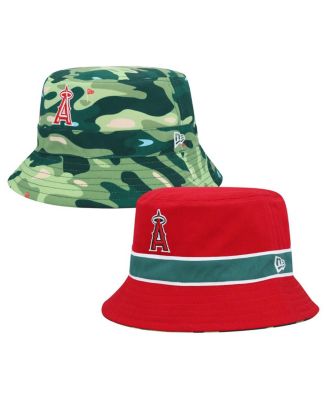 Men's New Era Red Los Angeles Angels Reverse Bucket Hat - Macy's