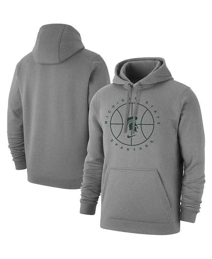 Nike Men's Gray Michigan State Spartans Basketball Icon Club Fleece ...