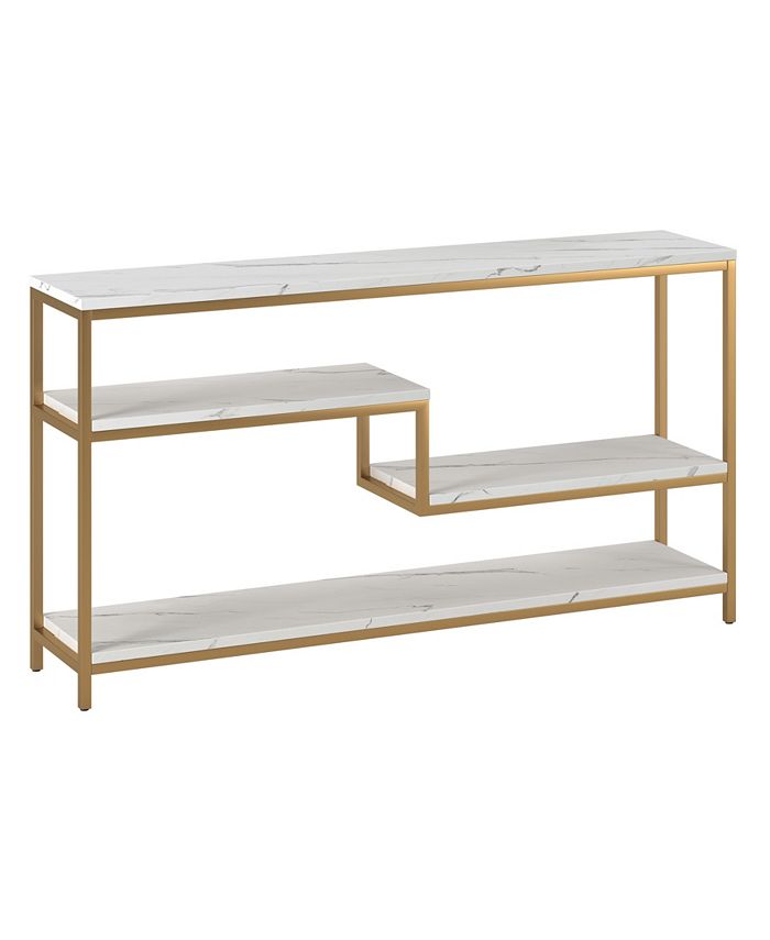 Hudson & Canal Mathis 55" Wide Metal Rectangular Console Table - Macy's