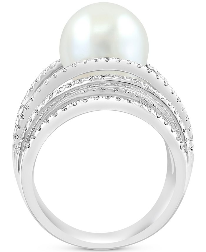EFFY Collection EFFY® Freshwater Pearl (11mm) & Diamond (1-1/4 ct. t.w ...