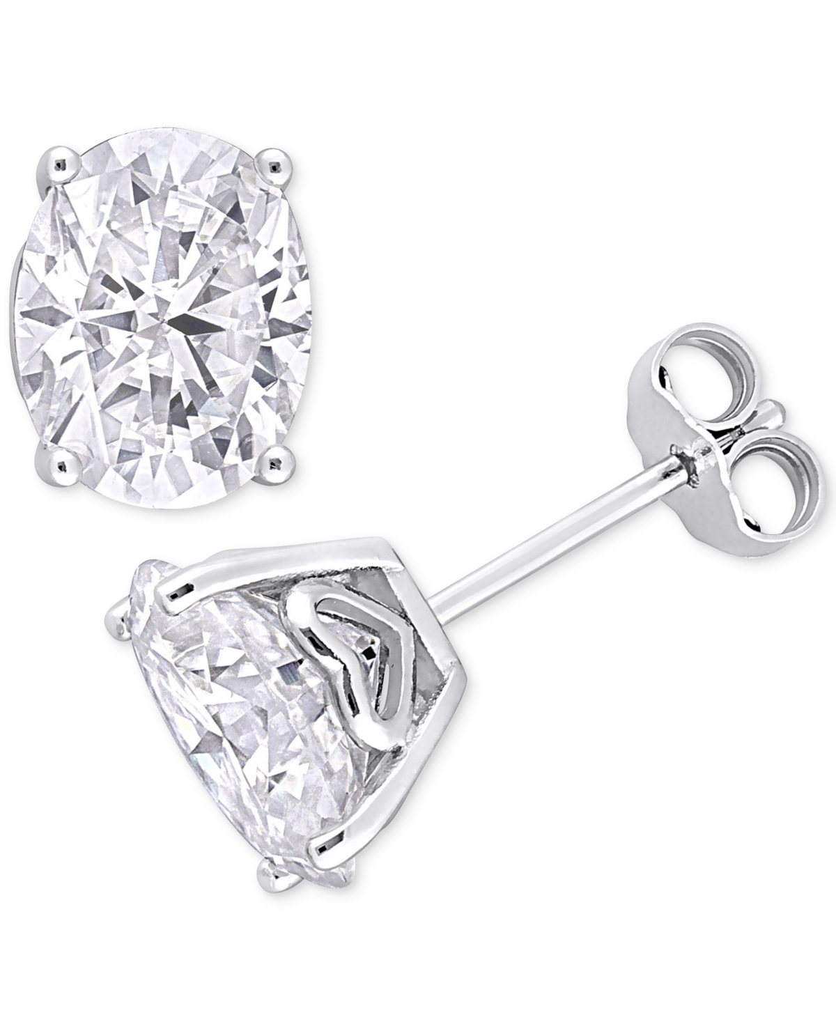 Click here for Moissanite Oval Stud Earrings (4 ct. t.w.) in Ster... prices