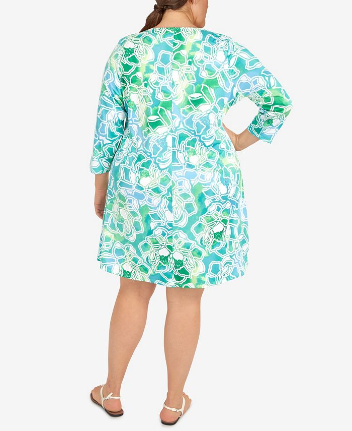 Ruby Rd. Plus Size Ombre Bold Bloom Print Dress & Reviews - Dresses ...